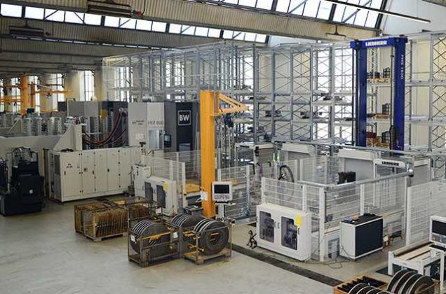 El nuevo sistema de manejo de palets en Liebherr Components en Biberach