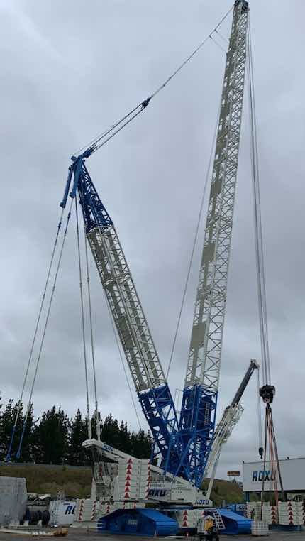 Una nueva grúa sobre orugas LR 1600/2 de Liebherr de Grúas Roxu
