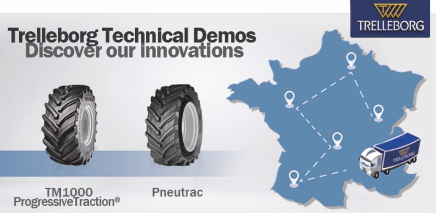 Demostraciones en campo de los neumáticos Trelleborg en Francia