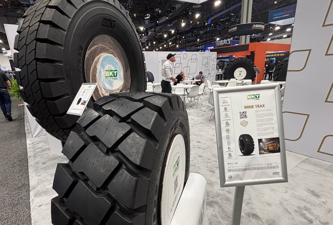 BKT exhibe neumáticos Mine Star XL y Mine Trax CONEXPO 2026